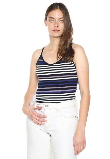 Crop top Azul-Blanco Active - Compra Ahora | Dafiti Colombia
