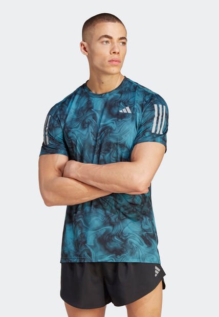 Camiseta Turquesa-Negro adidas Performance Own the Run - Compra Ahora ...