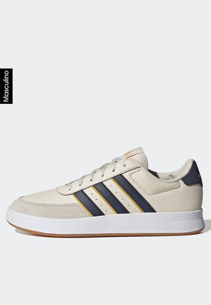 Tenis Lifestyle Beige-Azul Navy-Amarillo adidas Performance Breaknet 2. ...