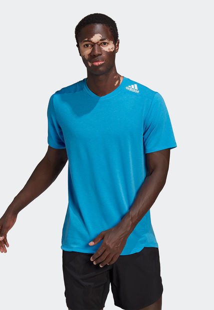 Camiseta Azul-Blanco adidas Performance M D4t Tee - Compra Ahora ...