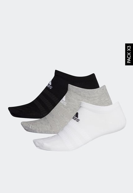 Medias X 3 Blanco-Gris-Negro adidas Performance Light Nosh - Compra ...