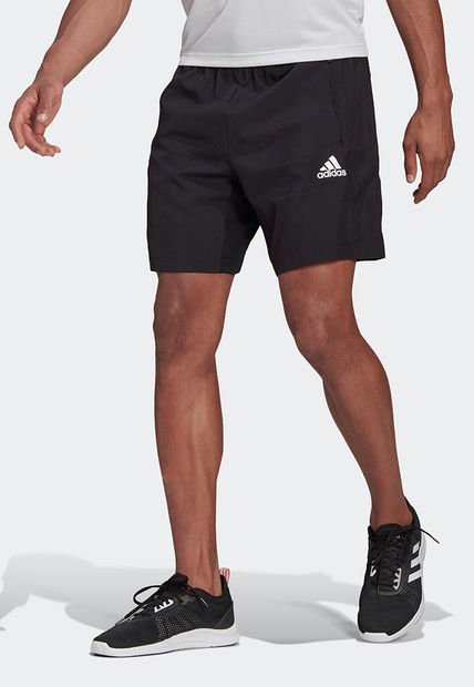 Short Negro-Blanco adidas Performance AEROREADY Designed 2 Move ...