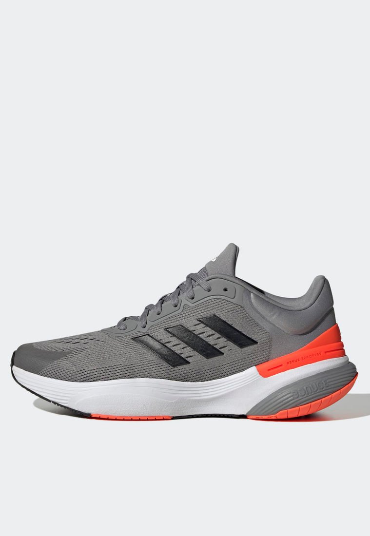 Tenis Running Gris-Negro-Naranja Neón adidas Performance Response Super ...