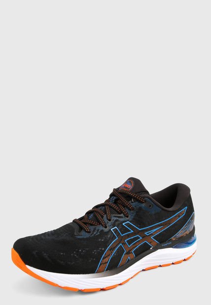 Tenis Running Negro-Azul-Blanco-Naranja asics Gel-Cumulus 23 - Compra ...