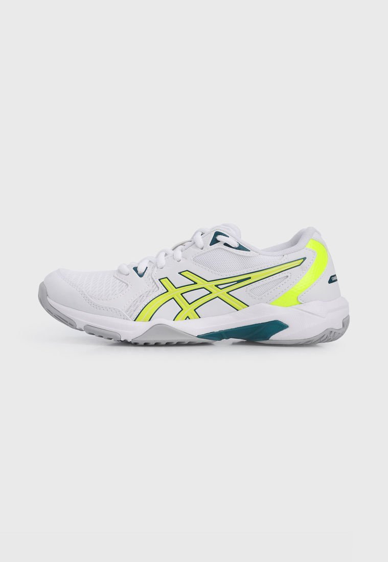 Tenis Volleyball Blanco-Amarillo Neón-Gris asics Gel Rocket 10 - Compra ...