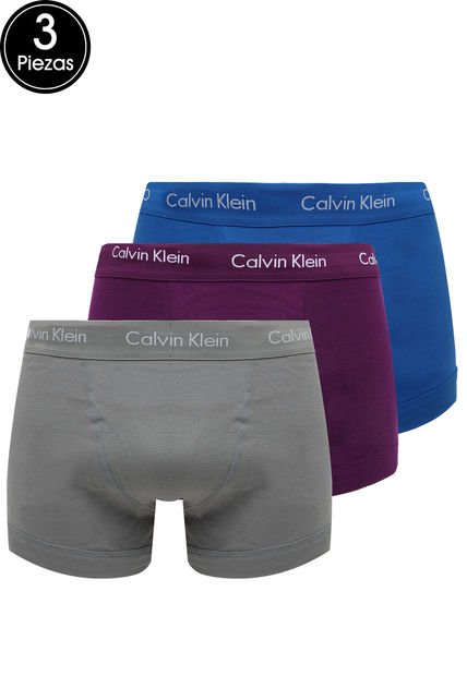Bóxer Trio Azul Royal-Gris-Morado Calvin Klein - Compra Ahora | Dafiti ...