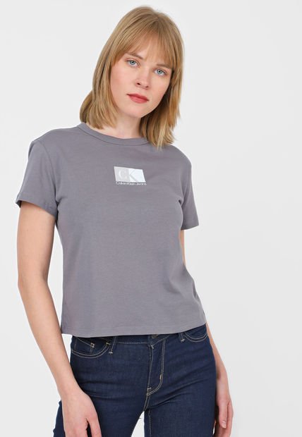 Camiseta Gris-Blanco Calvin Klein - Compra Ahora | Dafiti Colombia