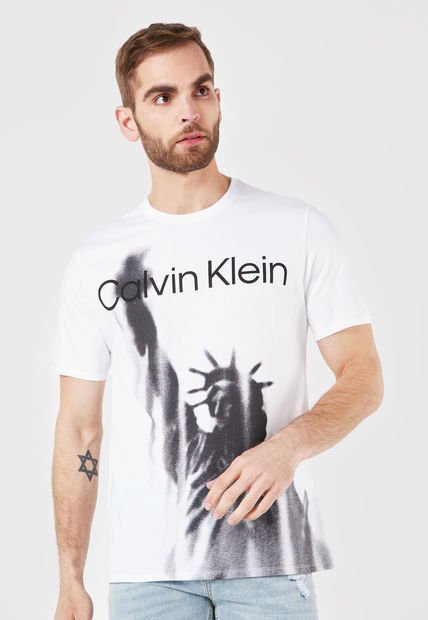 Camiseta Blanco-Negro Calvin Klein - Compra Ahora | Dafiti Colombia