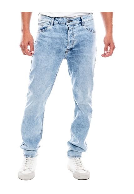 Regular Fit Jeans Tono Claro Efecto Rúsitco Con Botonadura Interna ...