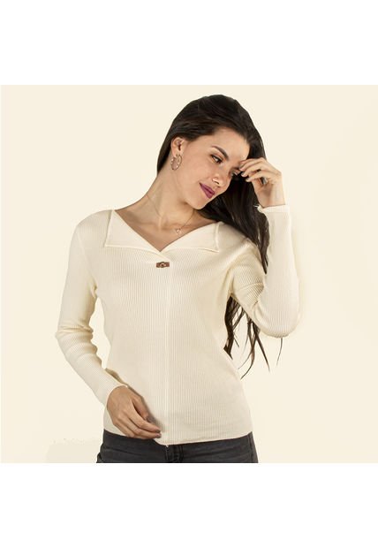 Buzo Beige Cosmos, Con Cuello En V - Compra Ahora | Dafiti Colombia