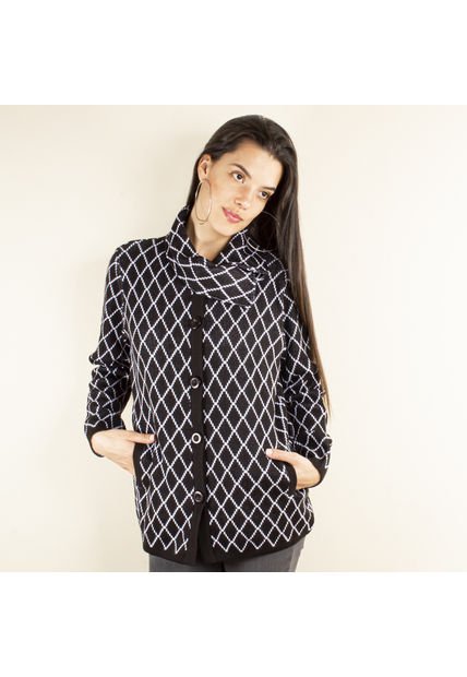 Saco Tejido Negro Con Rombos Delgados, Para Dama COSMOS 100502 - Compra ...