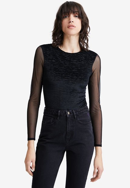 Blusa Body Negro-Blanco Desigual Femenino - Compra Ahora | Dafiti Colombia