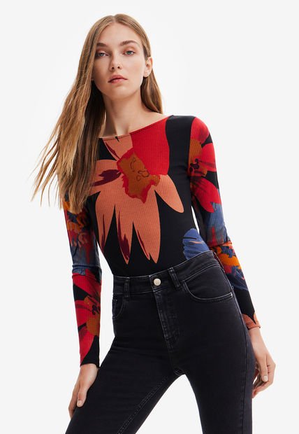 Blusa Body Negro-Multicolor Desigual Femenino - Compra Ahora | Dafiti ...