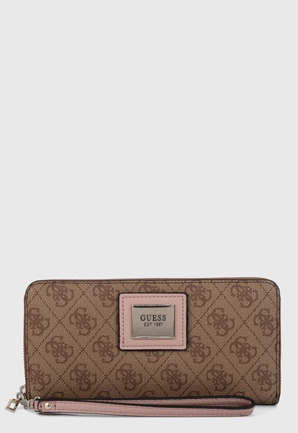 Billetera Café-Rosa GUESS - Compra Ahora | Dafiti Colombia