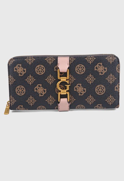 Billetera Café-Rosa-Dorado GUESS - Compra Ahora | Dafiti Colombia