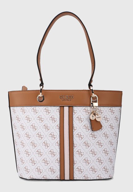 Bolso Blanco-Café GUESS - Compra Ahora | Dafiti Colombia
