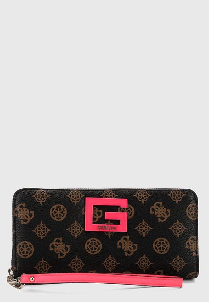 Billetera Café-Rosa Neón GUESS - Compra Ahora | Dafiti Colombia