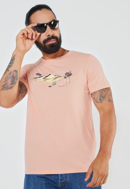 Camiseta Rosa Multicolor Jack & Jones - Compra Ahora | Dafiti Colombia