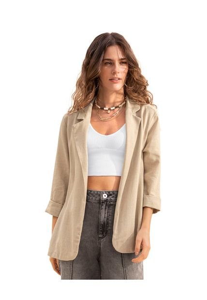 Ropa Exterior Chaqueta Beige LEONISA F6545 - Compra Ahora | Dafiti Colombia