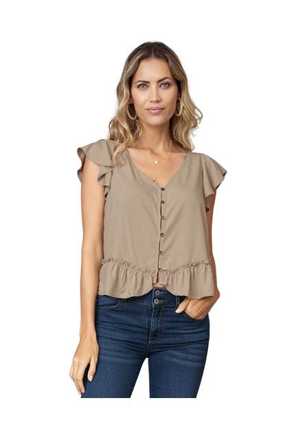 Ropa Exterior Camisa Beige LEONISA F6303 - Compra Ahora | Dafiti Colombia