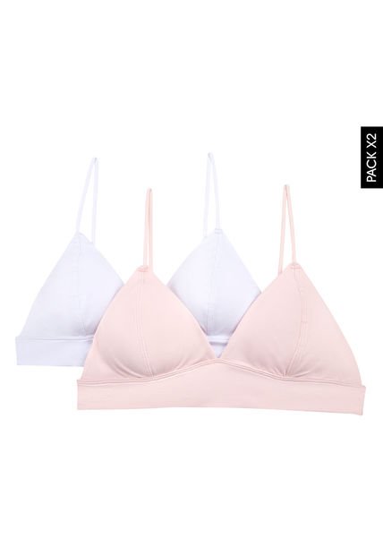 Brasier x2 Blanco-Rosa Claro Lili Pink - Compra Ahora | Dafiti Colombia