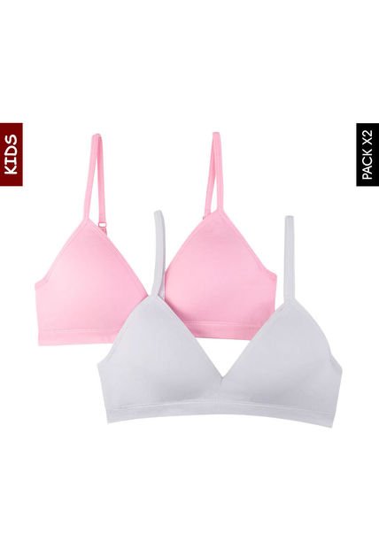 Brasier x2 Gris-Rosa Lili Pink - Compra Ahora | Dafiti Colombia