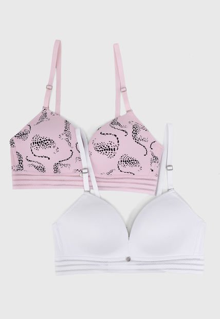 Brasier x2 Rosa-Blanco Lili Pink - Compra Ahora | Dafiti Colombia