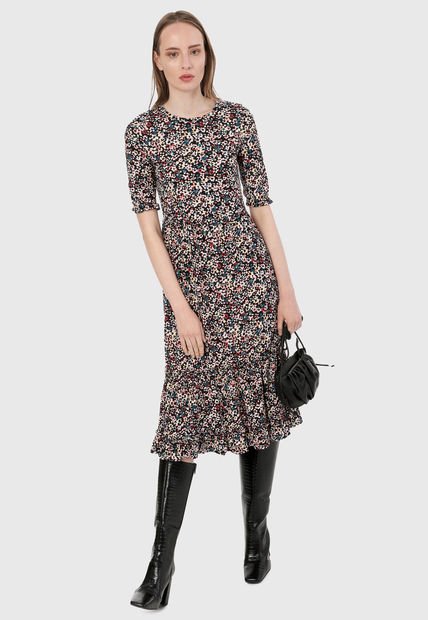 Vestido Negro-Multicolor MNG - Compra Ahora | Dafiti Colombia
