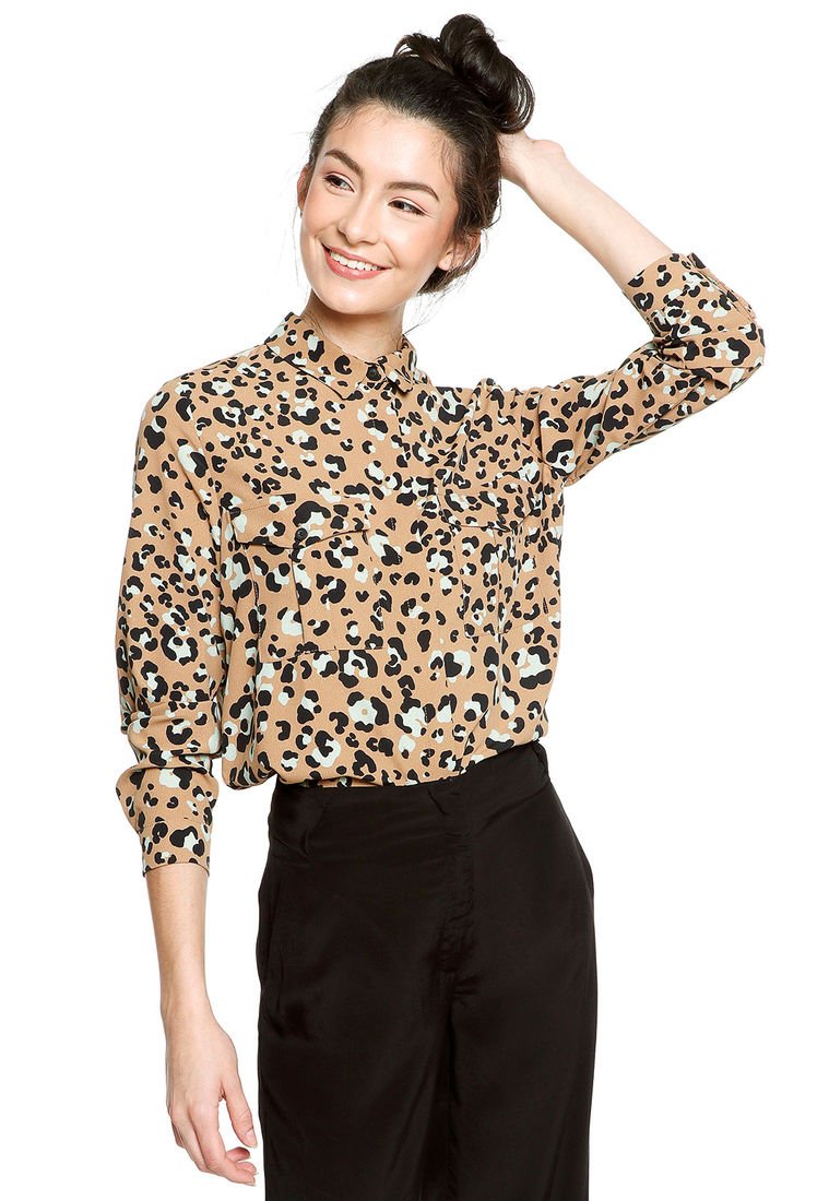 Blusa Café MNG - Compra Ahora | Dafiti Colombia