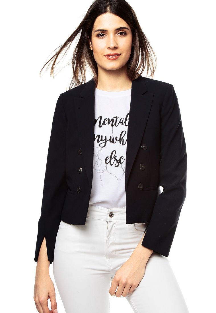 Chaqueta Azul Marino MNG - Compra Ahora | Dafiti Colombia