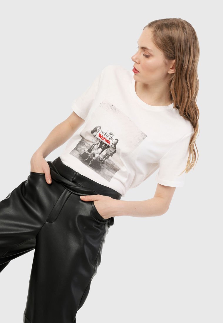 Camiseta Blanco Hueso MNG - Compra Ahora | Dafiti Colombia