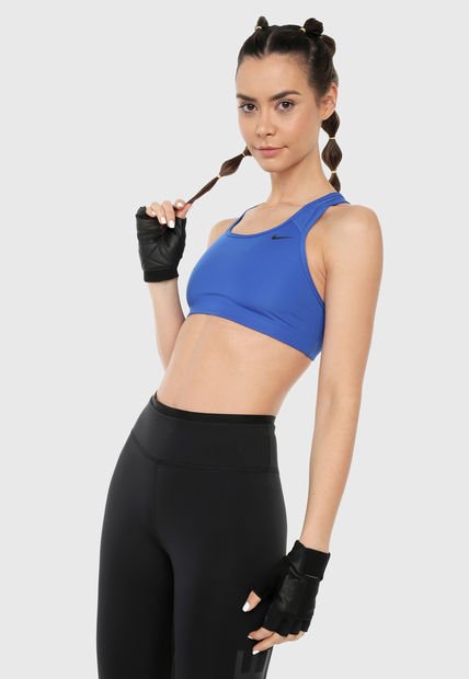 Top Azul Royal-Negro Nike Swoosh Medium - Compra Ahora | Dafiti Colombia