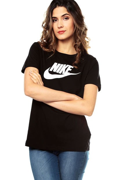 Camiseta Negra Nike W Nsw Tee Logo - Compra Ahora | Dafiti Colombia