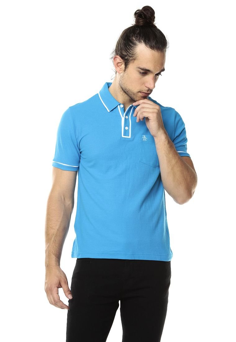 Camiseta Polo Azul Turquesa Original Penguin - Compra Ahora | Dafiti ...
