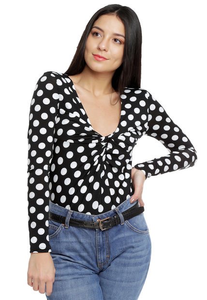 Body Blusa Negra-Blanco Paris District - Compra Ahora | Dafiti Colombia