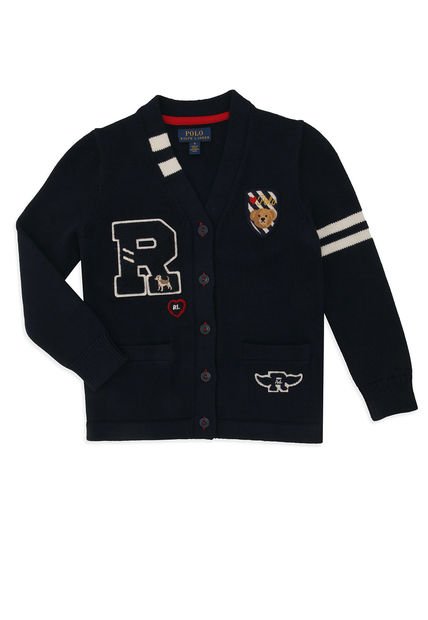 Camiseta Azul-Blanco Polo Ralph Lauren Kids Varsi Card - Compra Ahora ...
