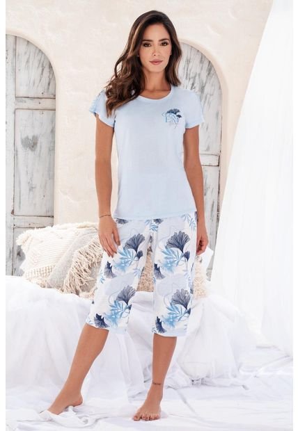 Pijama Conjunto Capri M-Corta Azul 12042 - Azul - Compra Ahora | Dafiti Colombia