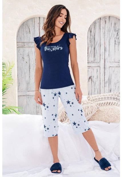 Pijama Conjunto Capri M-Corta Azul 12044 - Azul - Compra Ahora | Dafiti Colombia