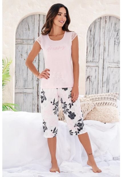 Pijama Conjunto Capri M-Corta Rosado 12043 - Rosa Claro - Compra Ahora | Dafiti Colombia