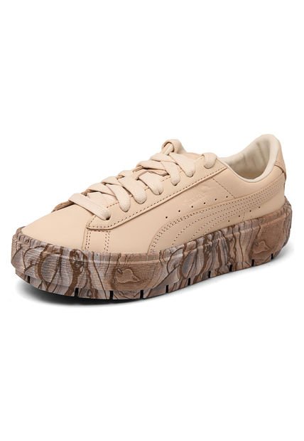 Tenis Lifestyle Beige-Café Puma Platform Trace Mimicry Wn's - Compra ...
