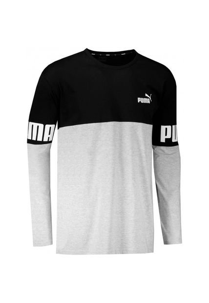Buzo Puma Power Colorblock Crew-Gris - Compra Ahora | Dafiti Colombia