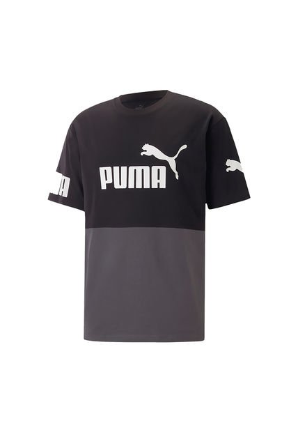 Camiseta Puma Para Hombre Puma Power Colorblock Negro - Compra Ahora ...