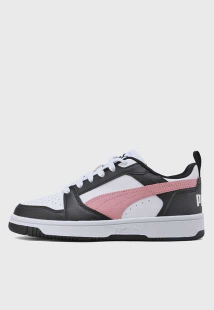 Tenis Lifestyle Blanco-Negro-Rosa PUMA Rebound V6 Low - Compra Ahora ...