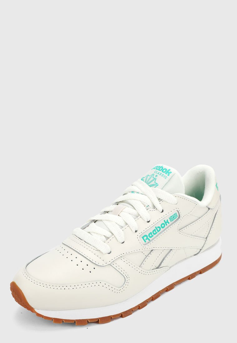 Tenis Lifestyle Beige-Verde Reebok Classics Classic Leather - Compra ...
