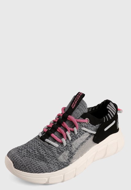 Tenis Running Gris-Negro-Blanco Skechers Bobs B Flex Marathon - Compra ...