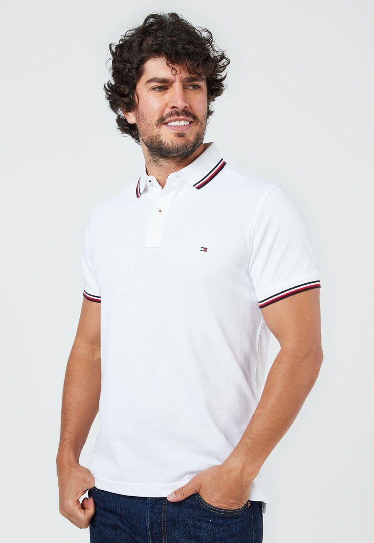 Polo Blanco-Azul-Rojo Tommy Hilfiger - Compra Ahora | Dafiti Colombia