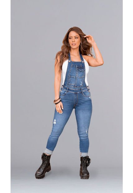 Overol Skinny Azul Medio Trucco's - Compra Ahora | Dafiti Colombia