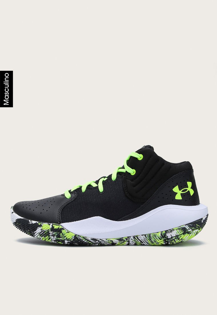 Tenis Basketball Negro-Verde Neón-Blanco UNDER ARMOUR Jet '21 - Compra ...