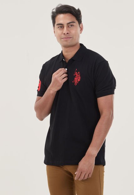 Polo Negro-Rojo Us Polo Assn - Compra Ahora | Dafiti Colombia