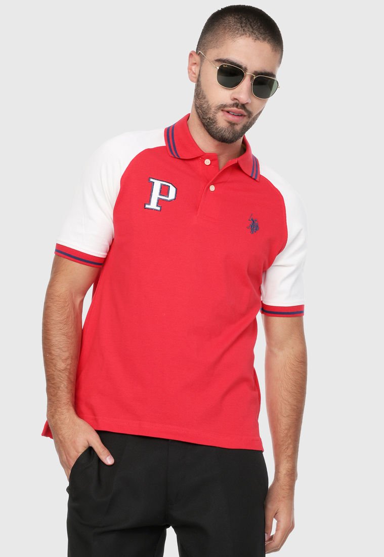 Polo Rojo-Blanco-Azul Us Polo Assn - Compra Ahora | Dafiti Colombia